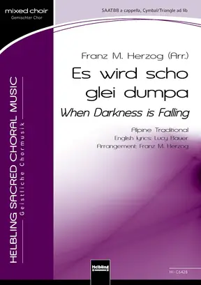 When Darkness is Falling Choral single edition SAATBB | HELBLING Publishing